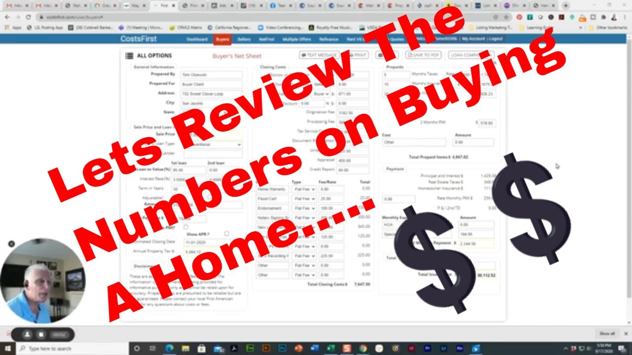 Overview of the Buyer Net Sheet for a $335k purchase - Temecula Real ...
